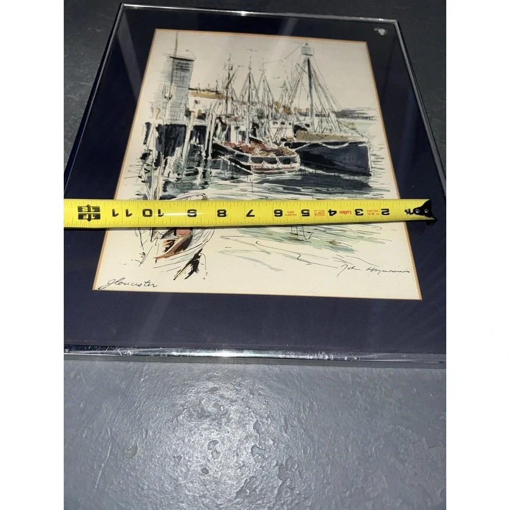 Art | Vtg Gloucester New England Harbor No3 John Haymson Lithograph ...